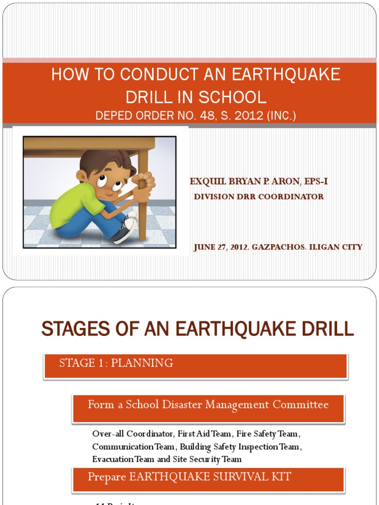 Earthquake Drill 3 | PDF | Emergency Evacuation | Earthquakes