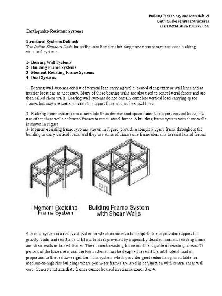 Earthquake-Resistant Structural Systems | PDF | Truss | Framing ...