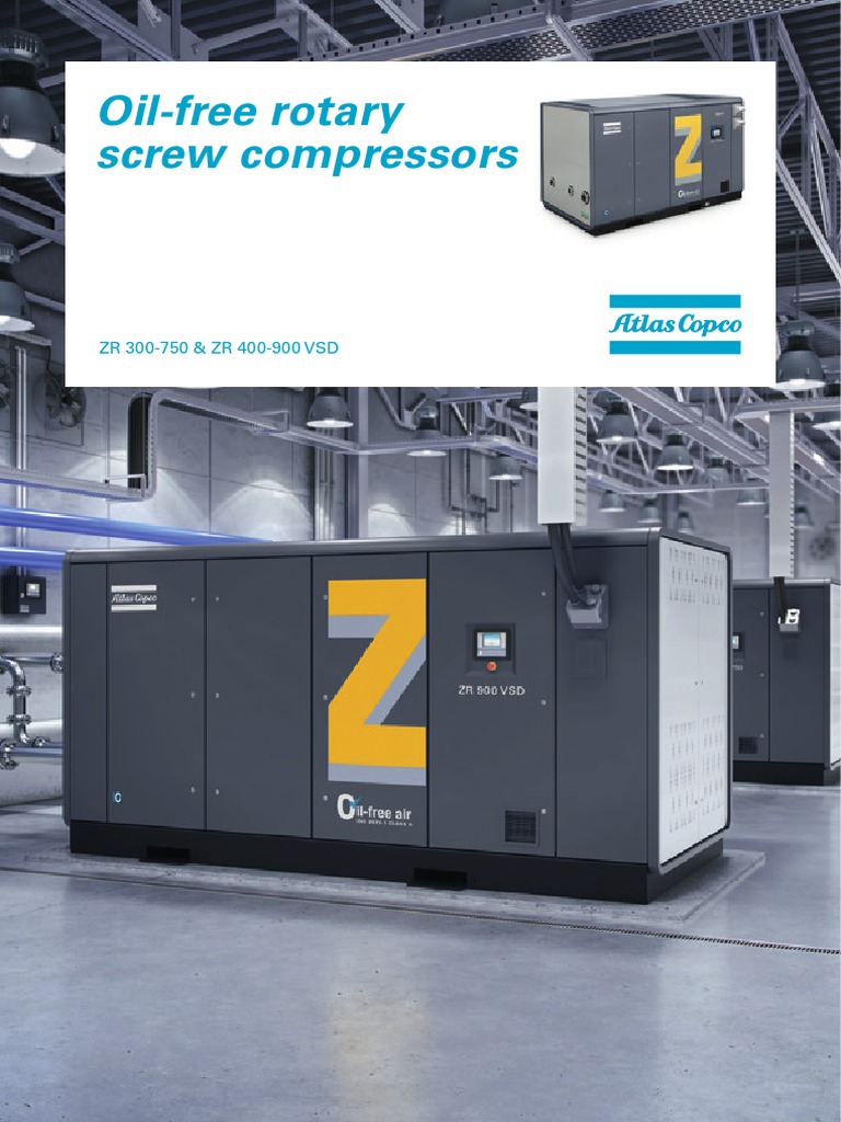 Oil-Free Rotary Screw Compressors: ZR 300-750 & ZR 400-900 VSD | PDF ...