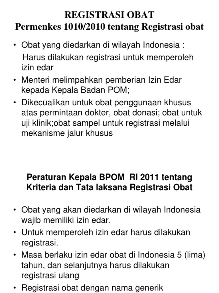 Registrasi Obat 2 | PDF