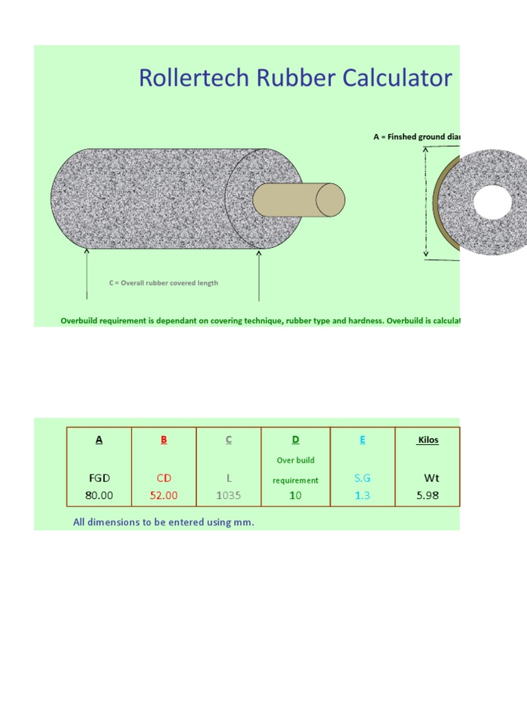 Rubber Weight Calculation Guide | PDF