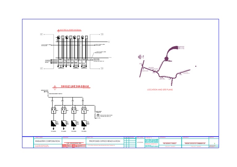 Single Line and Riser Diagram | PDF | Electrical Engineering | Electricity