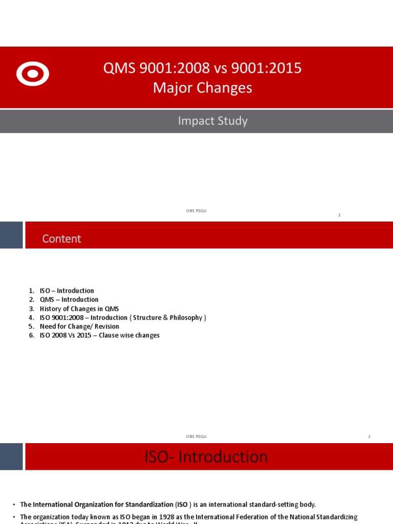 Major Changes of ISO | PDF | Quality Management System | Iso 9000