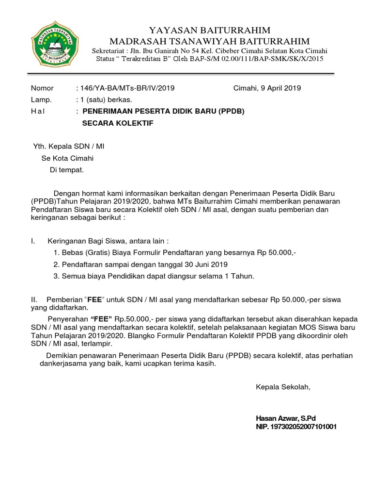 MOU Perjanjian PPDB | PDF