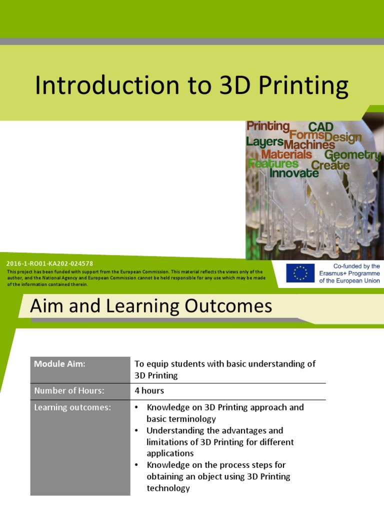 Introduction To 3D Printing | PDF | 3 D Printing | 3 D Modeling