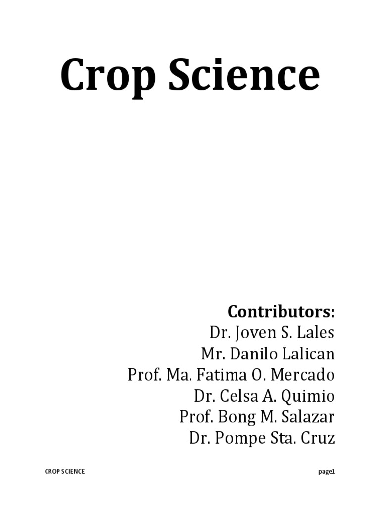 Crop Science | PDF | Cellular Respiration | Citric Acid Cycle