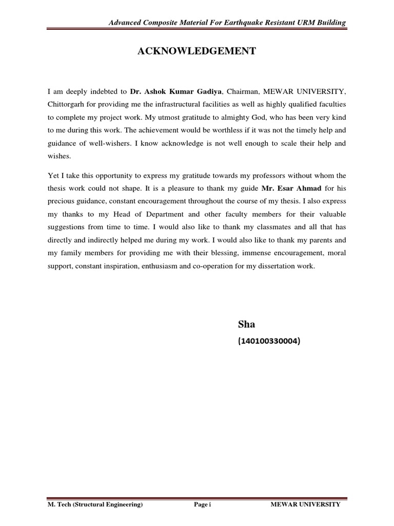 Acknowledgement, Abstract & Index | PDF | Applied And Interdisciplinary ...