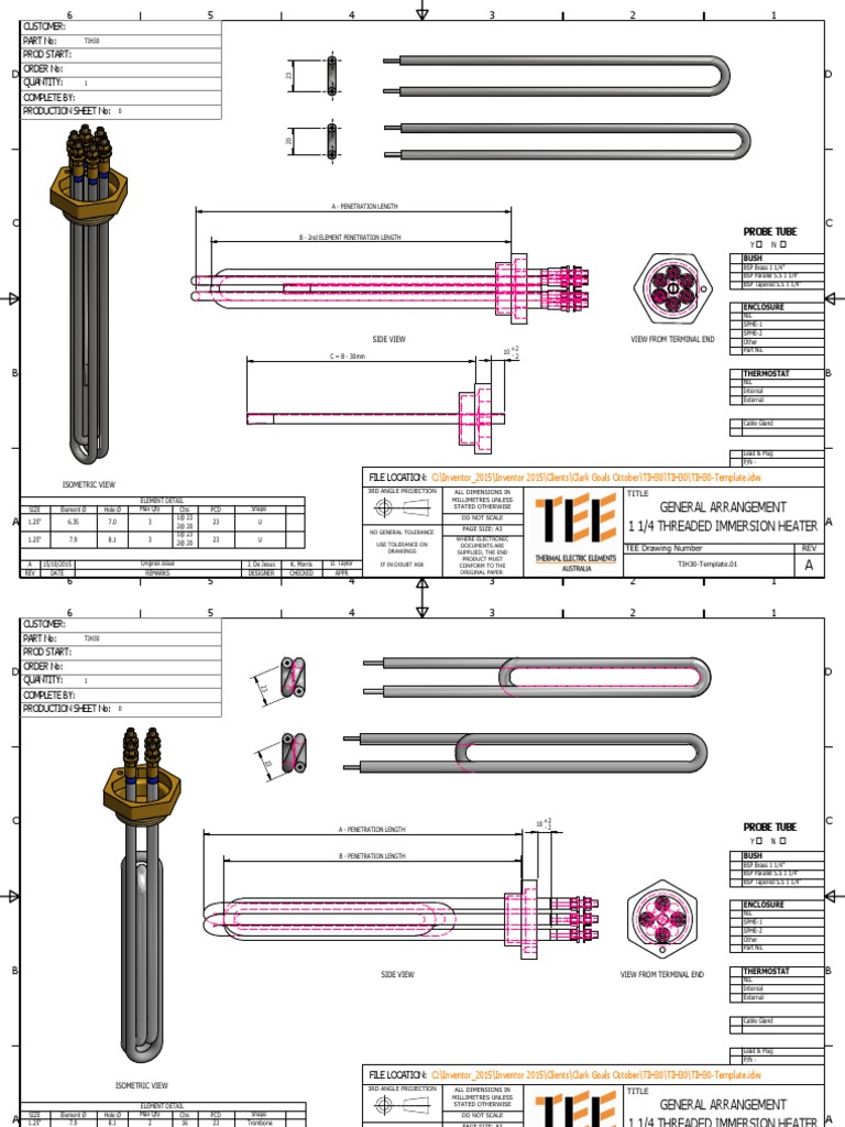 Immersion Heater Wiring Diagram | PDF | Manufactured Goods | Equipment