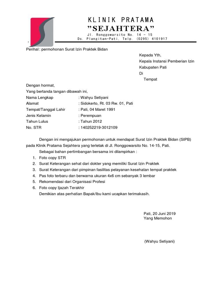 Contoh Syarat Sipb | PDF