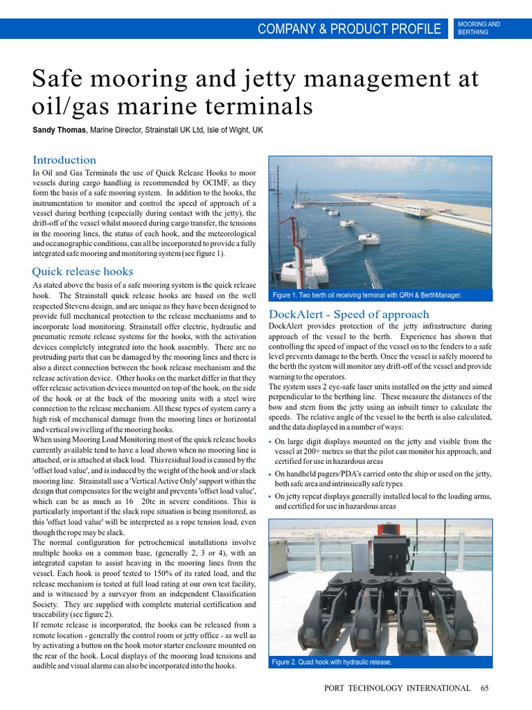 Safe Mooring Systems for Oil Terminals | PDF | Personal Computers ...