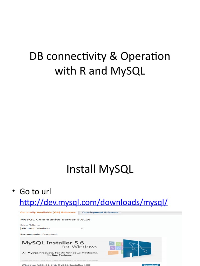 DB Connectivity and Operations With R | PDF | Computers