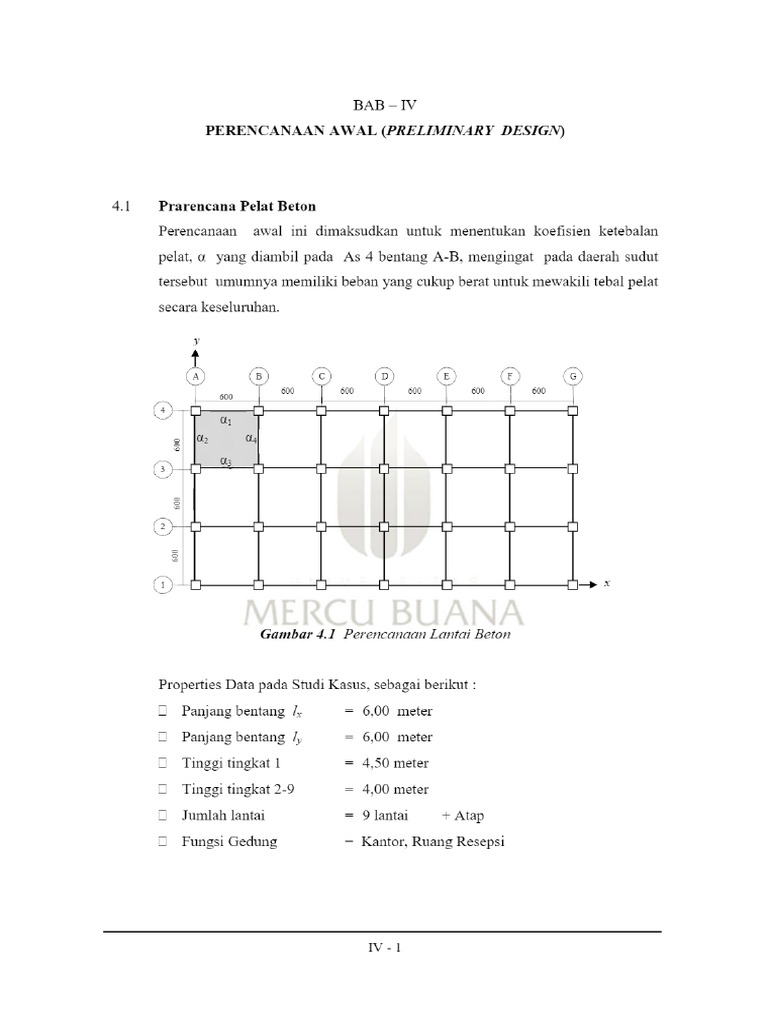 Bab IV Perencanaan Awal (Preliminary Design) PDF | PDF