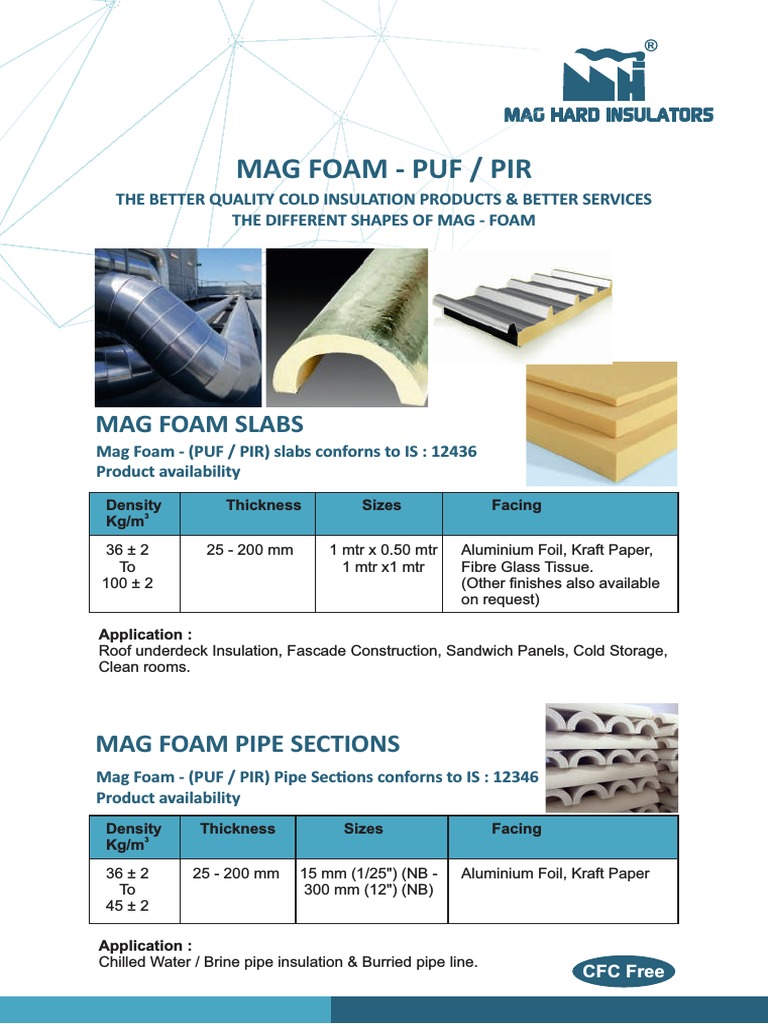 Mag Foam - Puf / Pir | PDF | Thermal Insulation | Pipe (Fluid Conveyance)