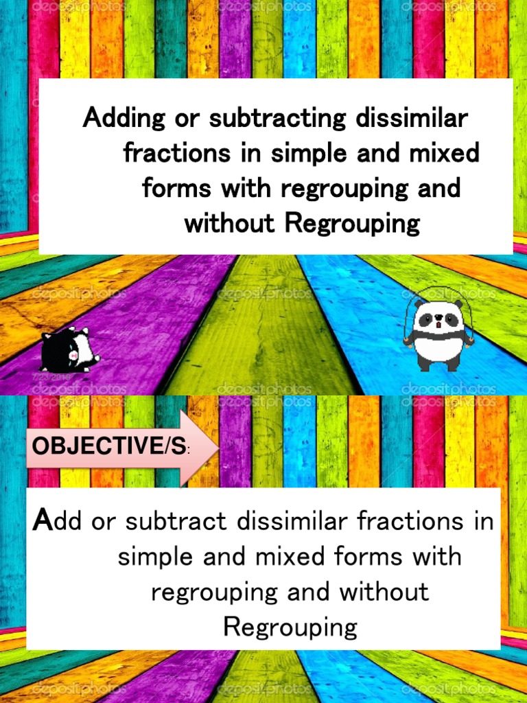 Adding and Subtracting Similar Fractions in Simple or Mixed Forms With Regrouping | PDF ...