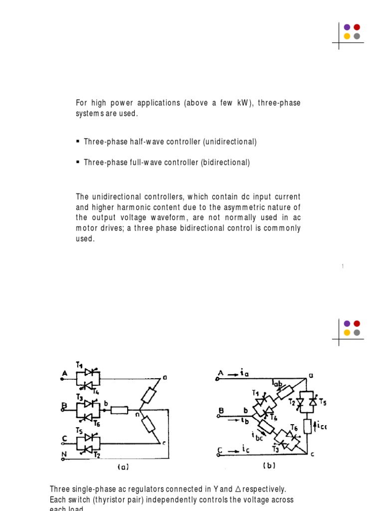 Three-Phase AC Voltage Controller Overview | PDF | Alternating Current ...