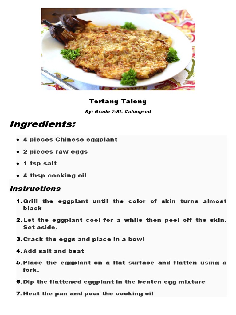 Tortang Talong | PDF