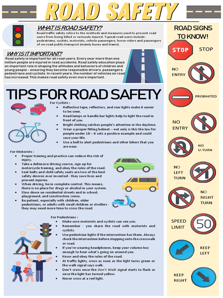 Road Safety Infographic | PDF | Road Traffic Safety | Traffic