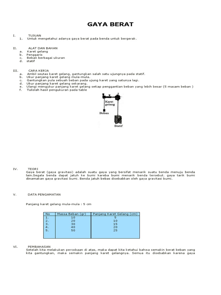 Gaya Berat | PDF | Sains & Matematika