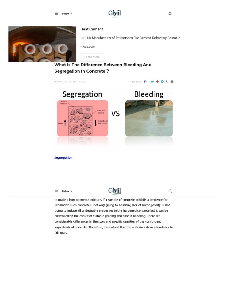 What Is The Difference Between Bleeding and Segregation in Concrete ...