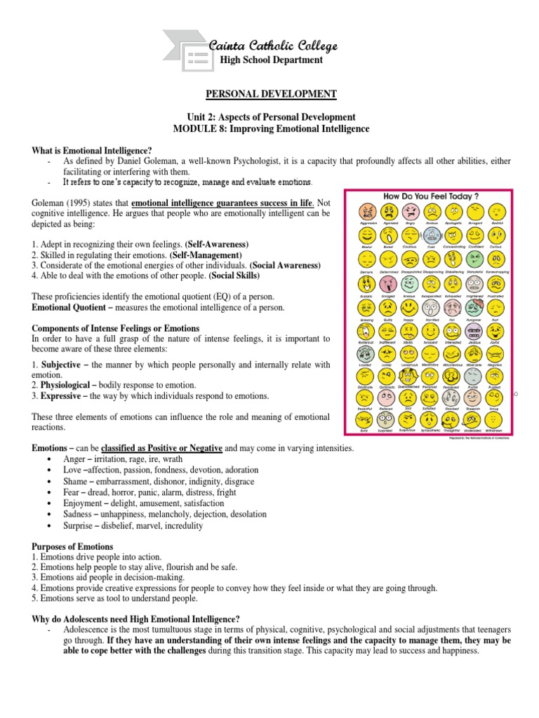 PerDev Module 8! | PDF | Emotional Intelligence | Emotions