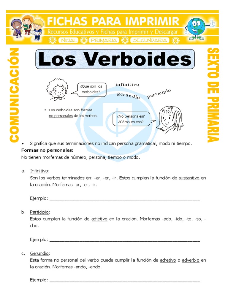 Los Verboides | PDF | Conjugación gramatical | Gramática