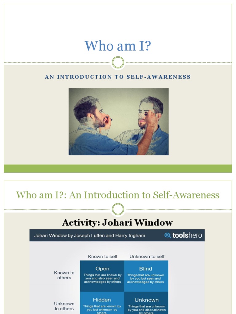 Who Am I?: An Introduction To Self-Awareness | PDF | Self Awareness ...