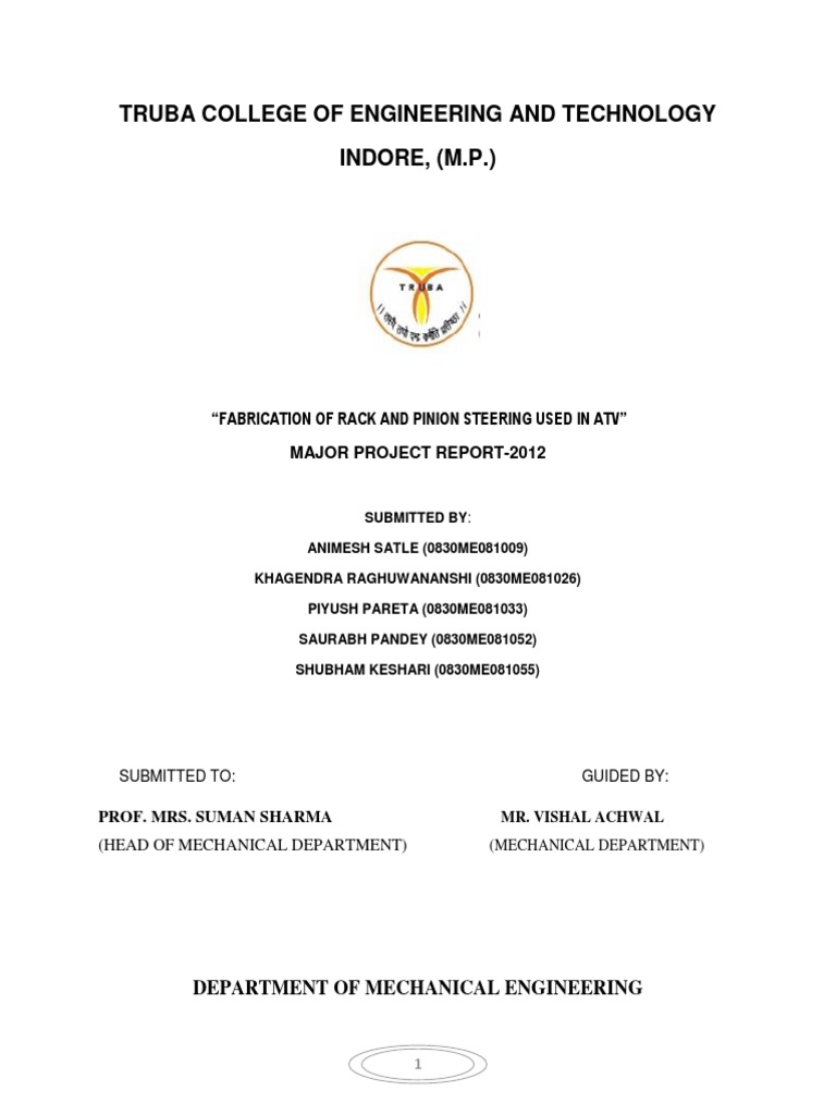 Truba College of Engineering and Technology INDORE, (M.P.) | PDF ...