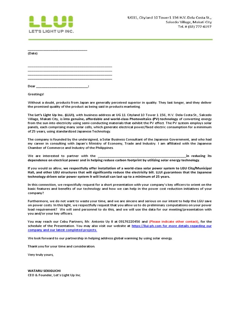 Company and Our Latest Completed Projects.: (Please Indicate Other ...