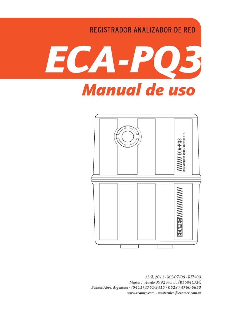 Manual ECA-PQ3 - Lectura | PDF | Energia electrica | Corriente eléctrica