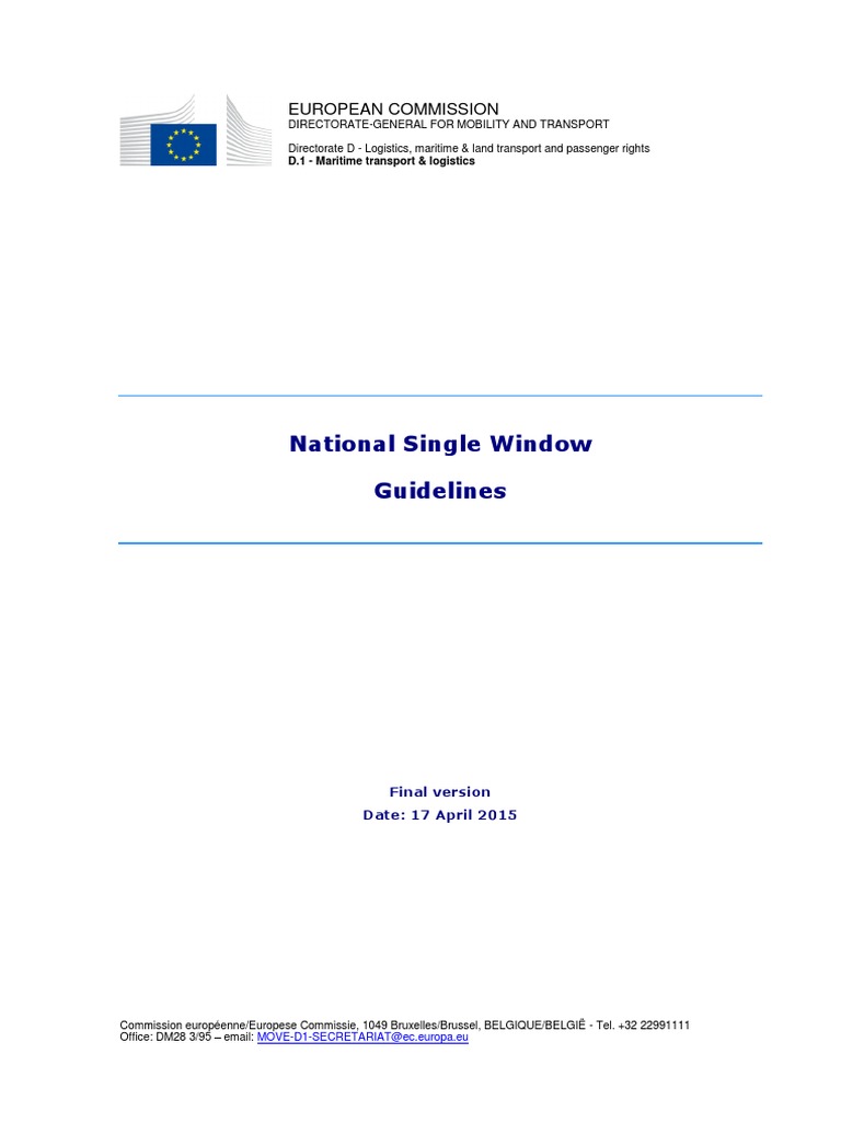 National Single Windows Guidlines | PDF | Computing And Information ...