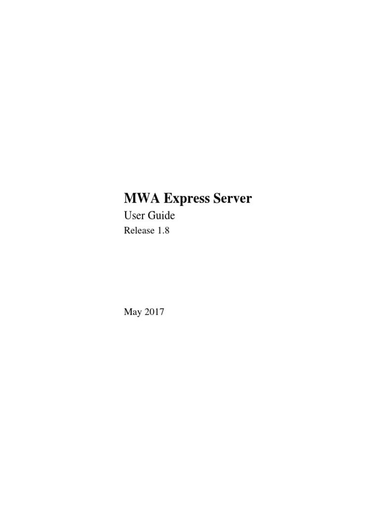 MWA Express Server User Guide | PDF | Pl/Sql | Oracle Database