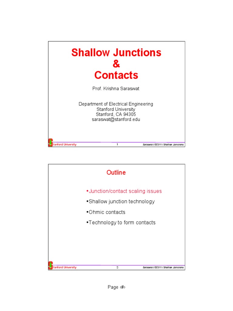 Shallow Junctions in MOS Technology | PDF | Field Effect Transistor ...