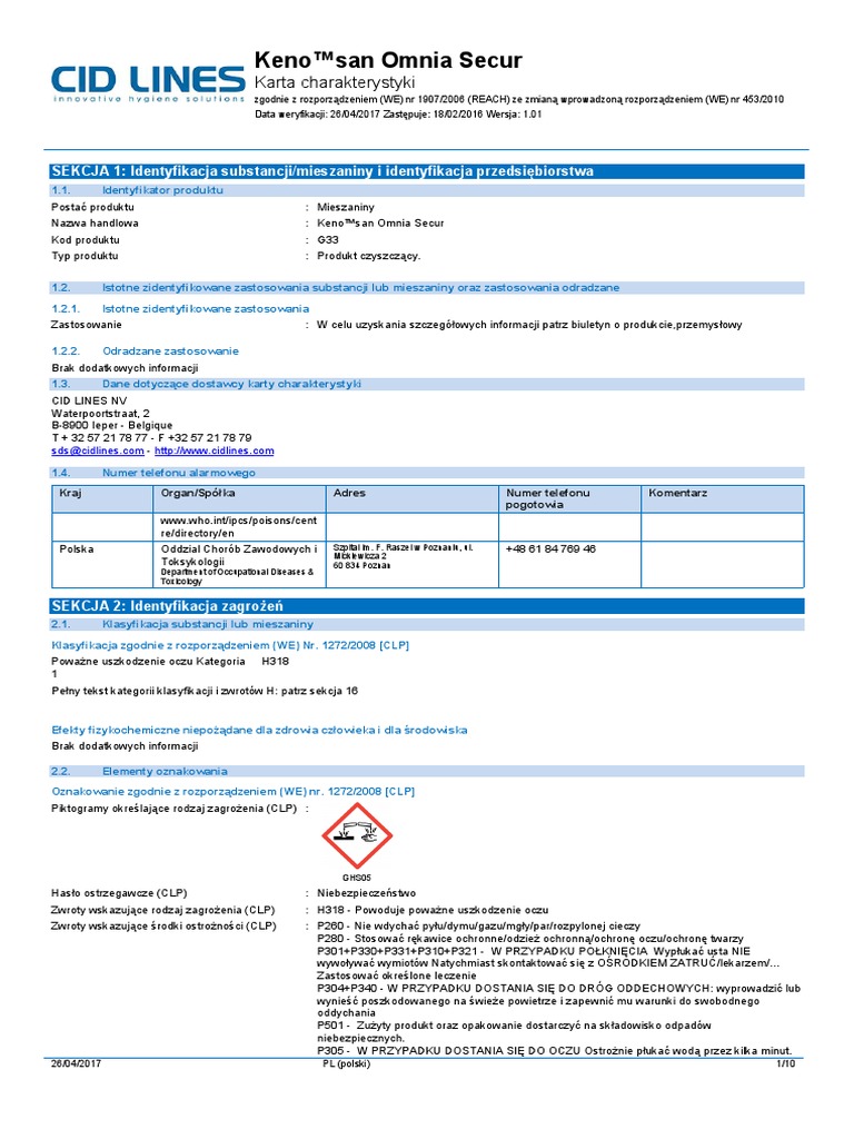 0149 Kenosan Omnia Secur - G33 - PL - 1.0126.04.2017 | PDF