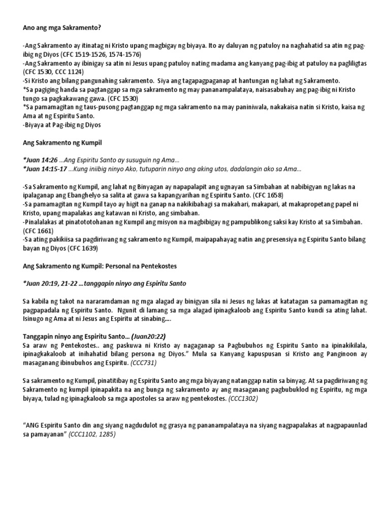 Ang Sakramento NG Kumpil | PDF