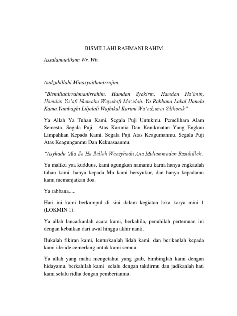 Pembacaan Doa | PDF