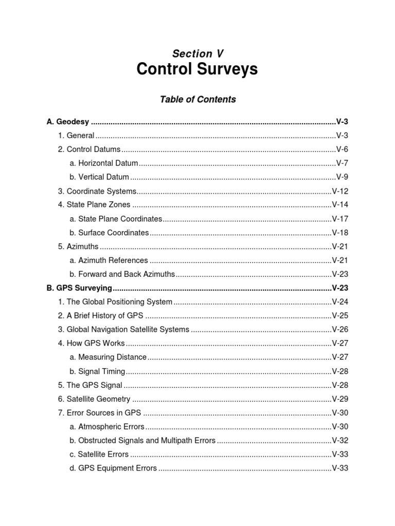 Control Surveys: Section V | PDF | Geodesy | Surveying