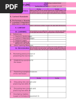 Daily Lesson Log Template (DO #42, s.2016) | PDF | Teachers | Learning