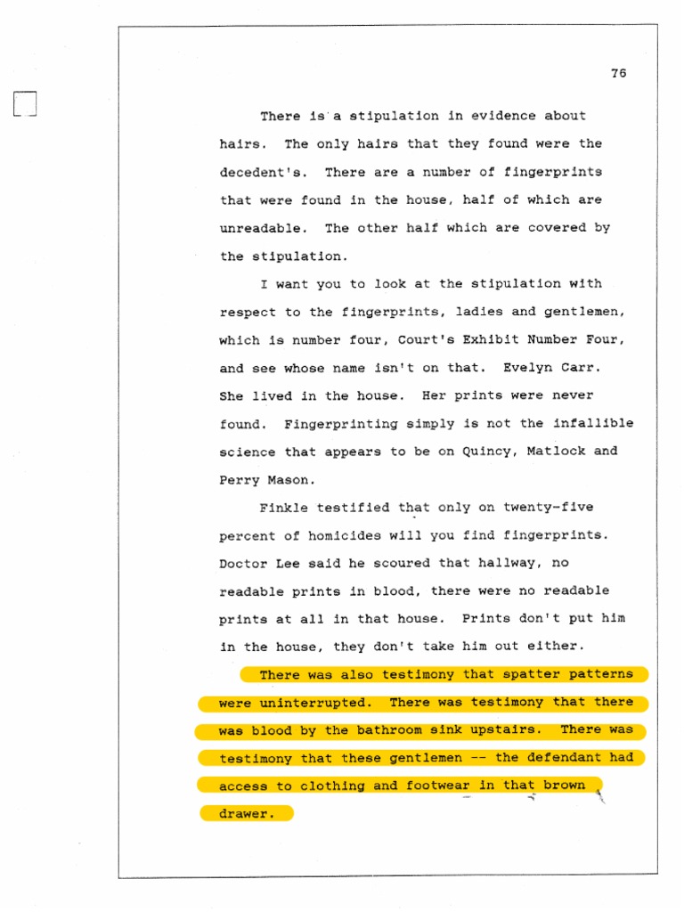 Prosecutor's Closing Argument in Ralph Birch's Murder Trial. | PDF