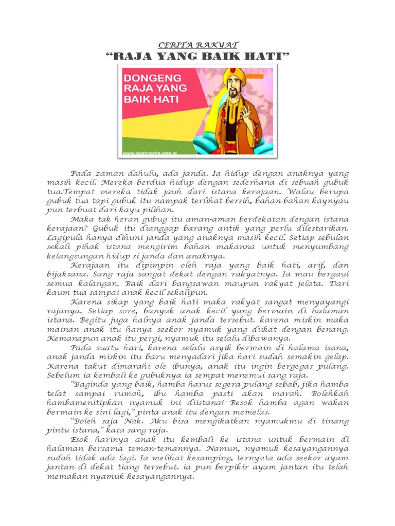 Cerita Raja Yang Baik Hati | PDF