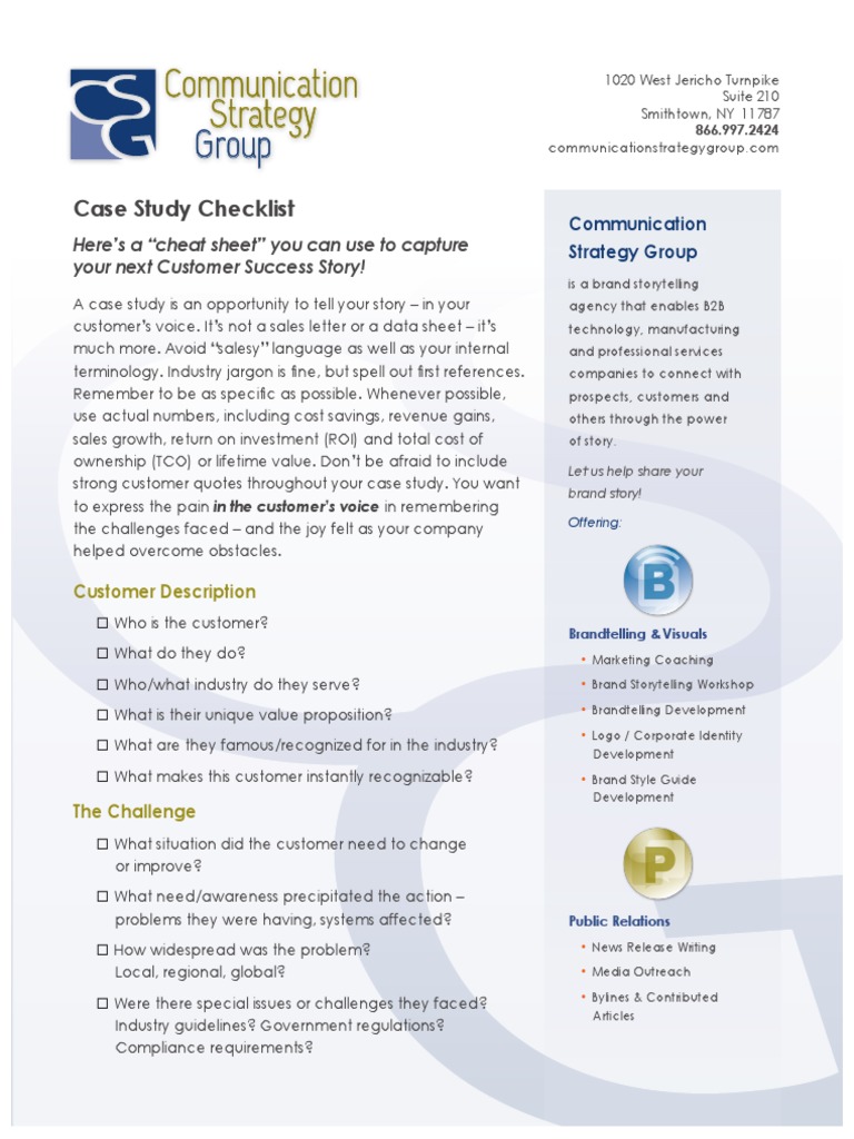 CSG Case Study Cheat Sheet | PDF | Brand | Market (Economics)