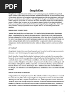 Kheshig: Genghis Khan's Elite Guards | PDF | Mongol Peoples | Mongols