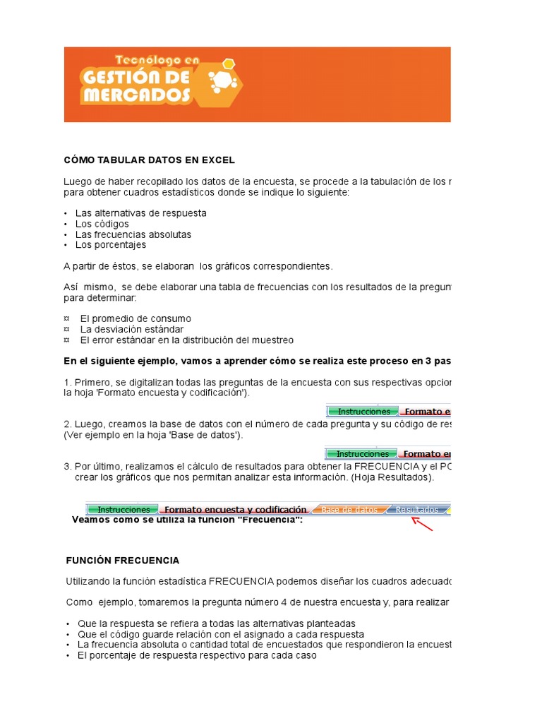 01 Tutorial Tabulacion Excel | PDF | Point and Click | Microsoft Excel