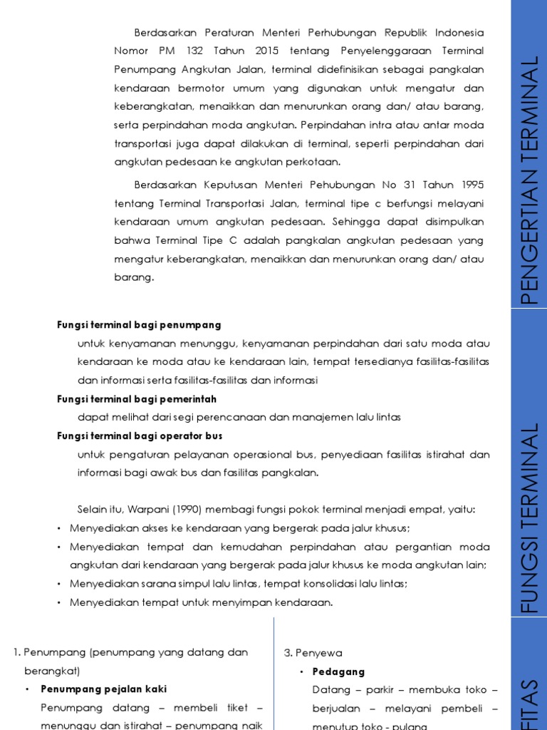 Perencanaan Dan Perancangan Terminal Tipe C | PDF