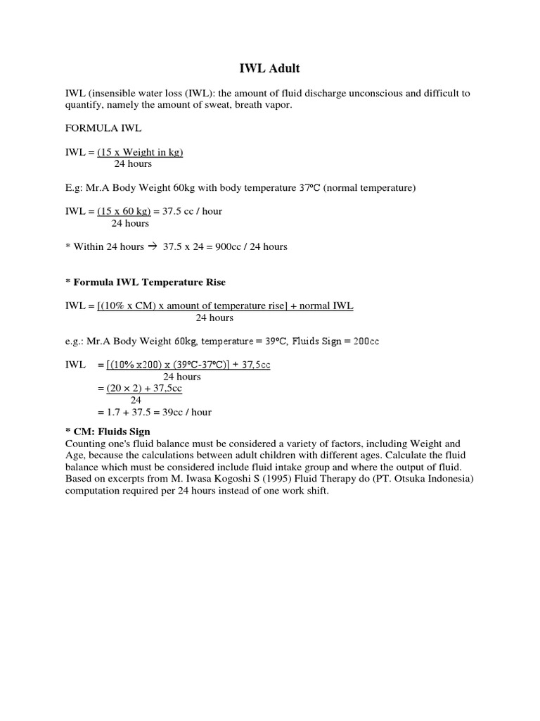 IWL Formula | PDF