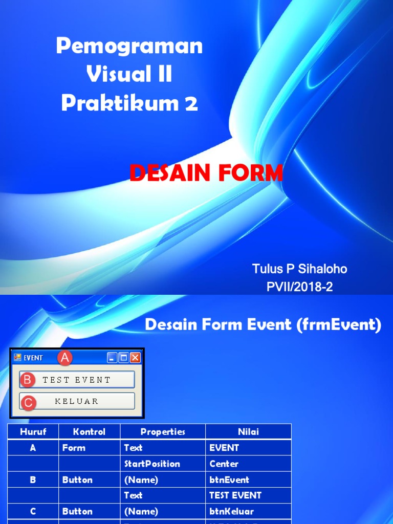 Pemrograman Visual II - Net - 2 | PDF