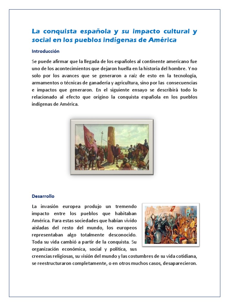 La Conquista de Los Españoles America | PDF | Conquistador | Imperio ...