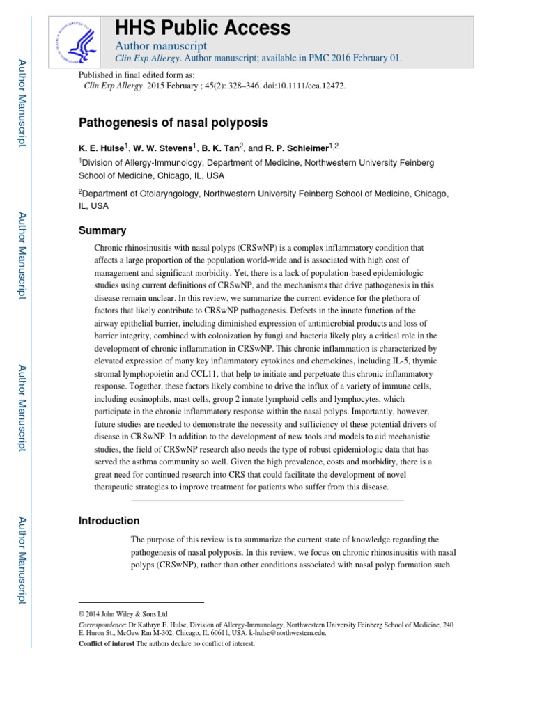 Patogenesis Polip Nasal | PDF | Toll Like Receptor | T Helper Cell