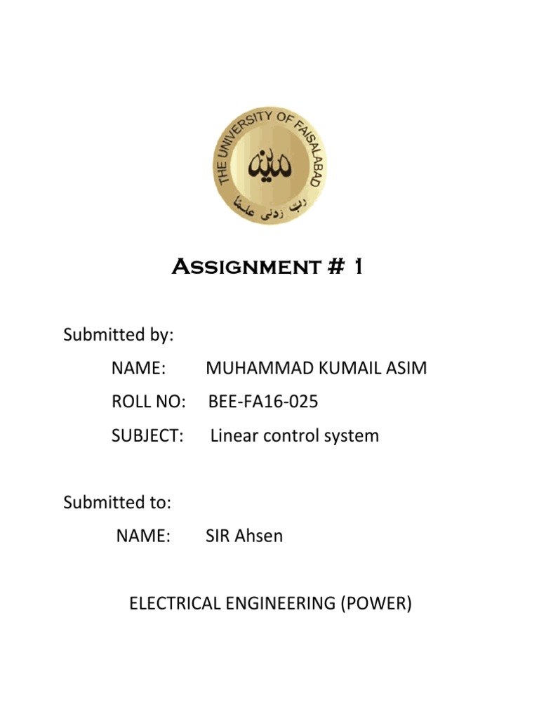 Linear Control System Analysis | PDF | Technology & Engineering