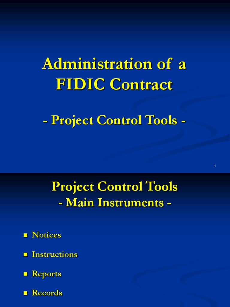 FIDIC Contract Administration | PDF | General Contractor | Quality Assurance