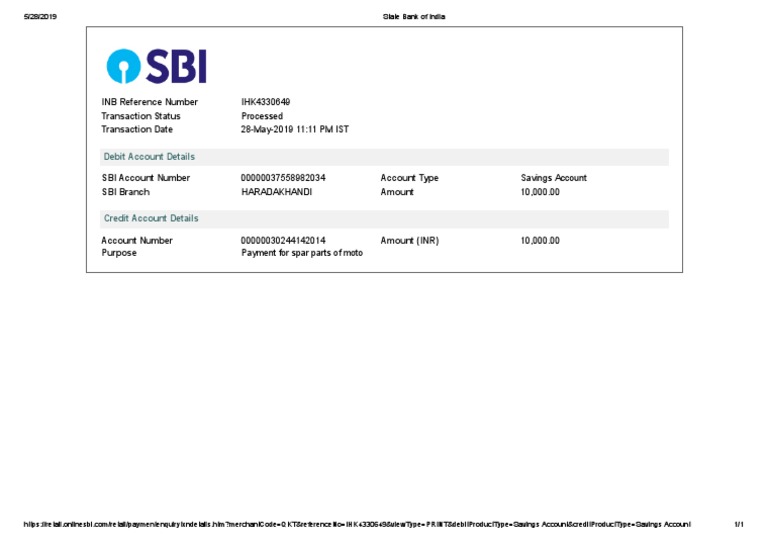 How to Check SBI Reference Number | PDF